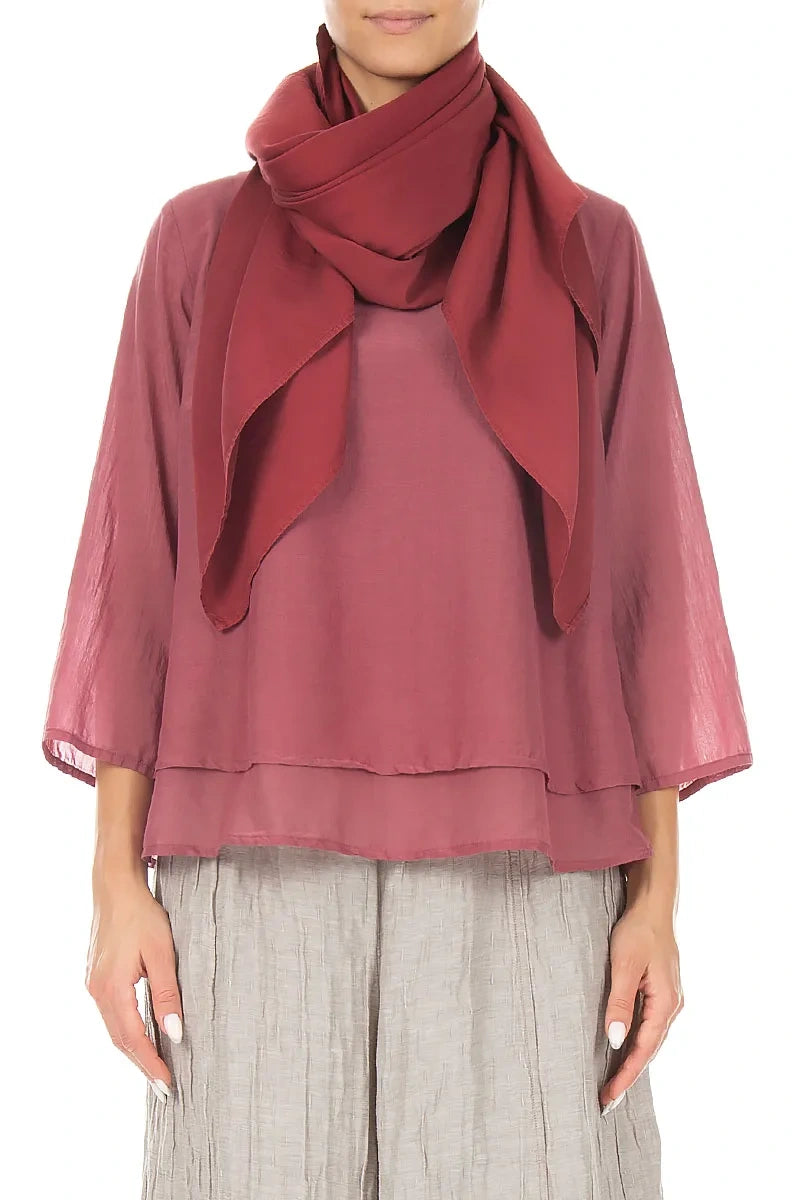 Antique Ruby Silk Bamboo Scarf – grizas.com