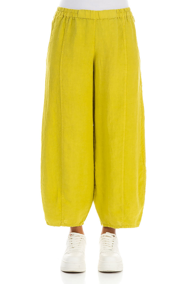 Loose Cyber Lime Linen Trousers – grizas.com