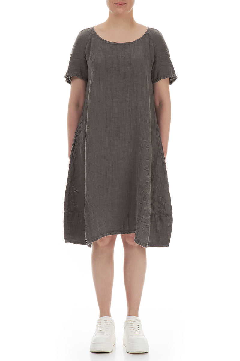 Truffle Textured Linen Dress – grizas.com